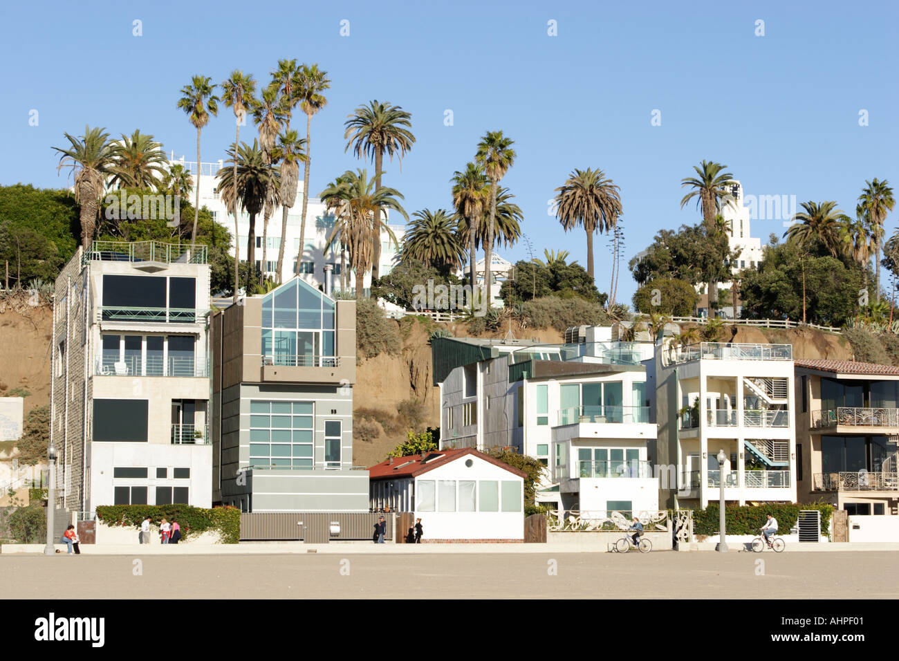 Santa Monica Beach Houses Promenade Los Angeles California USA Stock ...