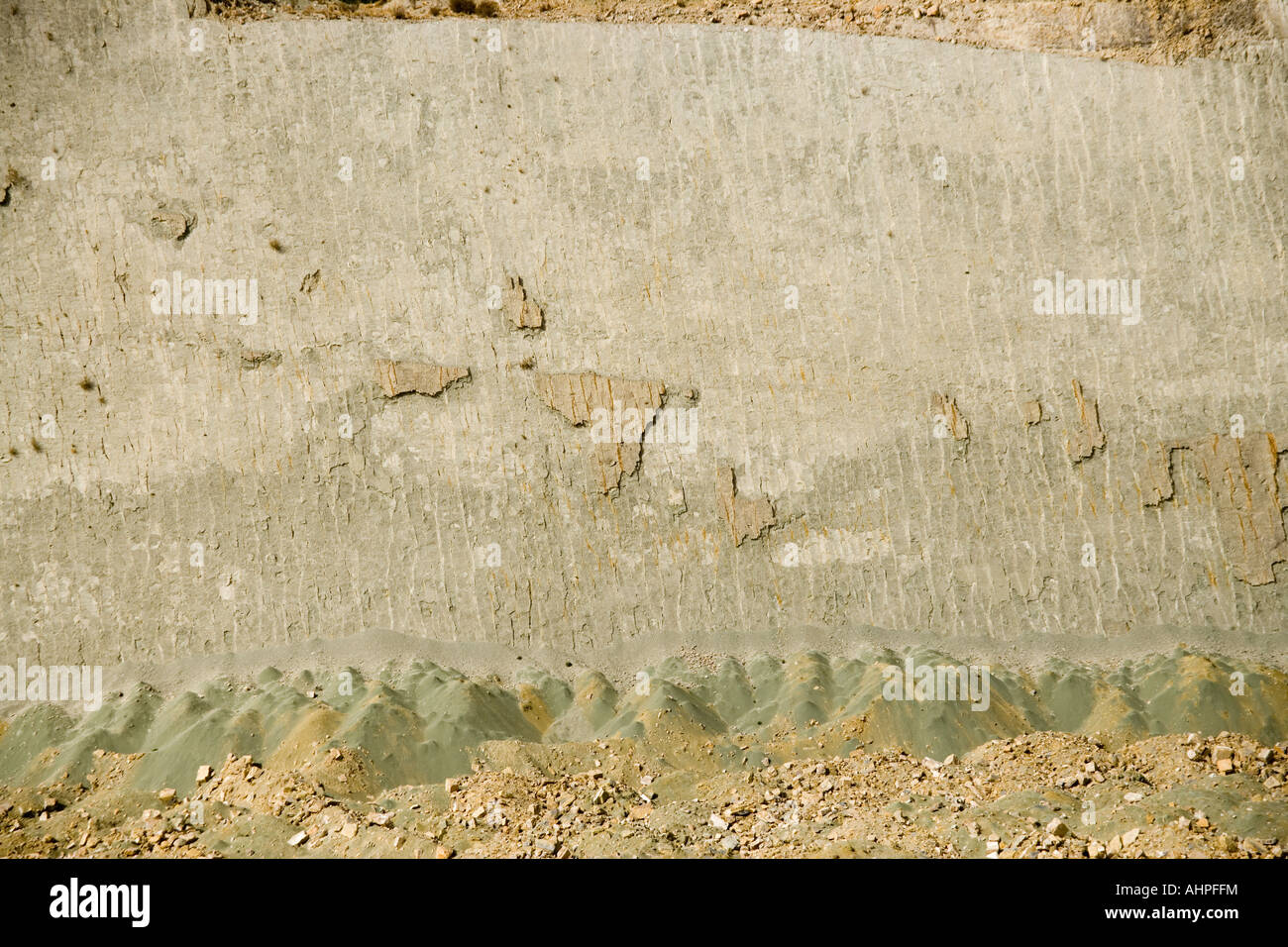 The Dinosaur footprints at the Cal Orko Mountain in a cement factory ...
