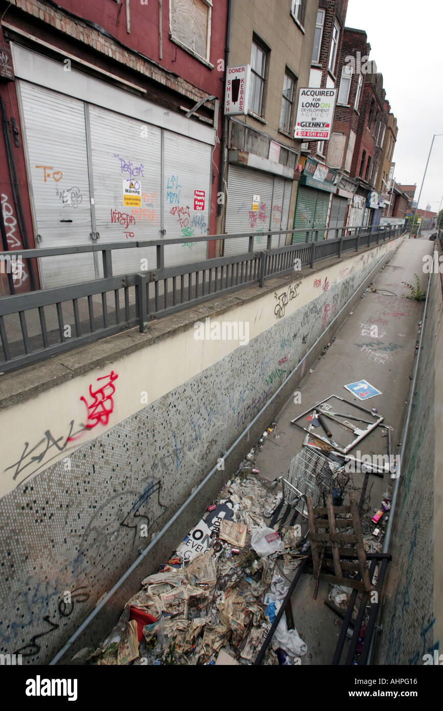 hand painted sign in an area awaiting regeneration Dagenham London UK ...