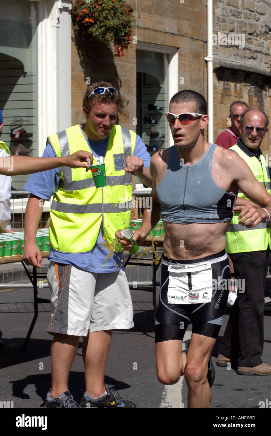 The Long distance running part of the 120mile Ironman competition Stock ...