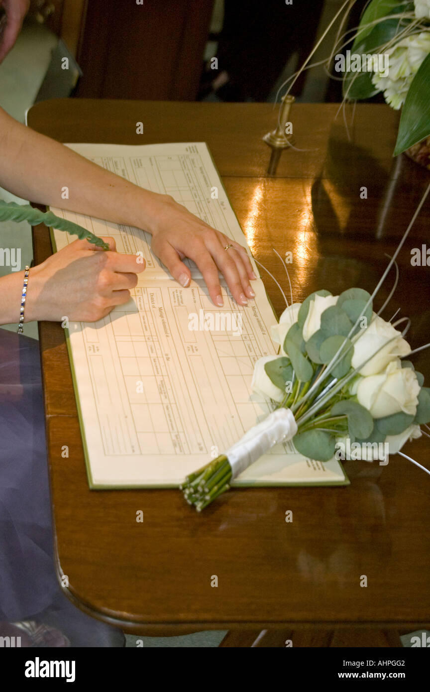 Marriage register book hi-res stock photography and images - Alamy