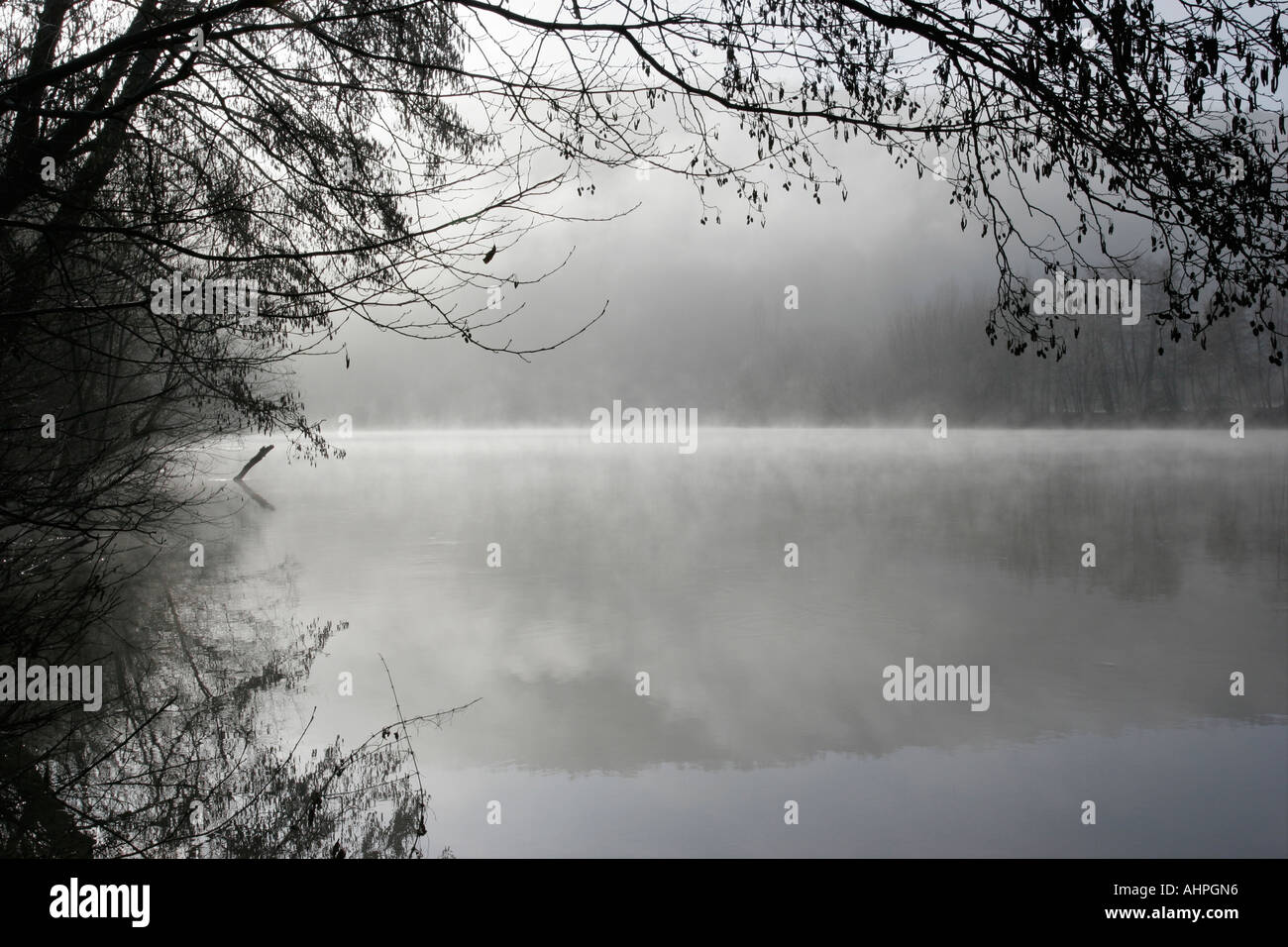 Calm river monochrome hi-res stock photography and images - Alamy