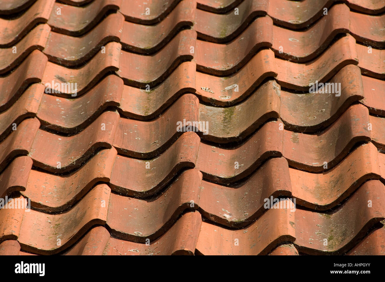 Clay roof tiles England UK United Kingdom GB Great Britain Stock Photo ...