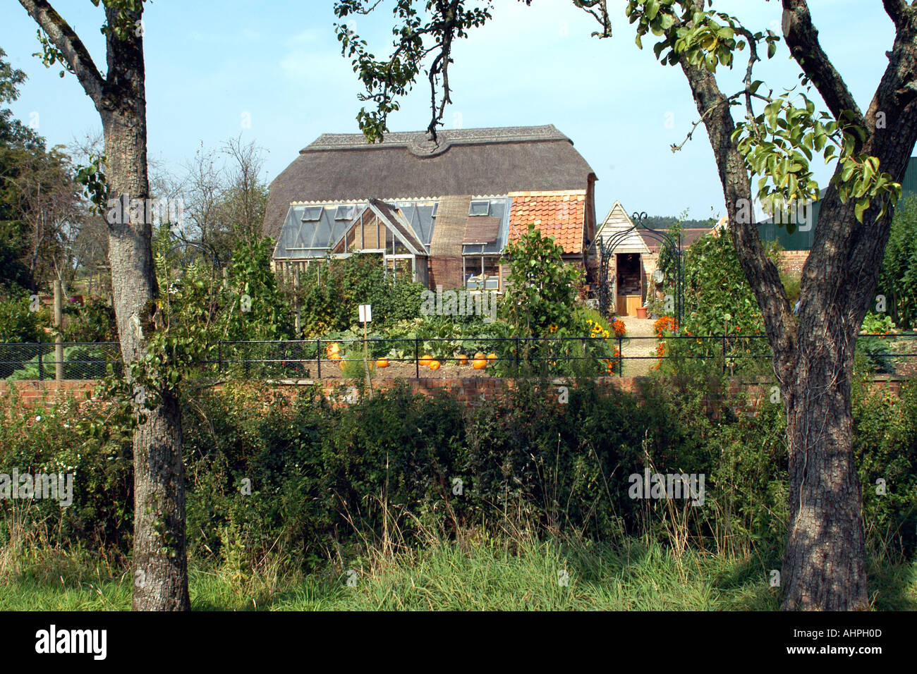 Traditional English country rural farm and vegetable garden Stock Photo ...