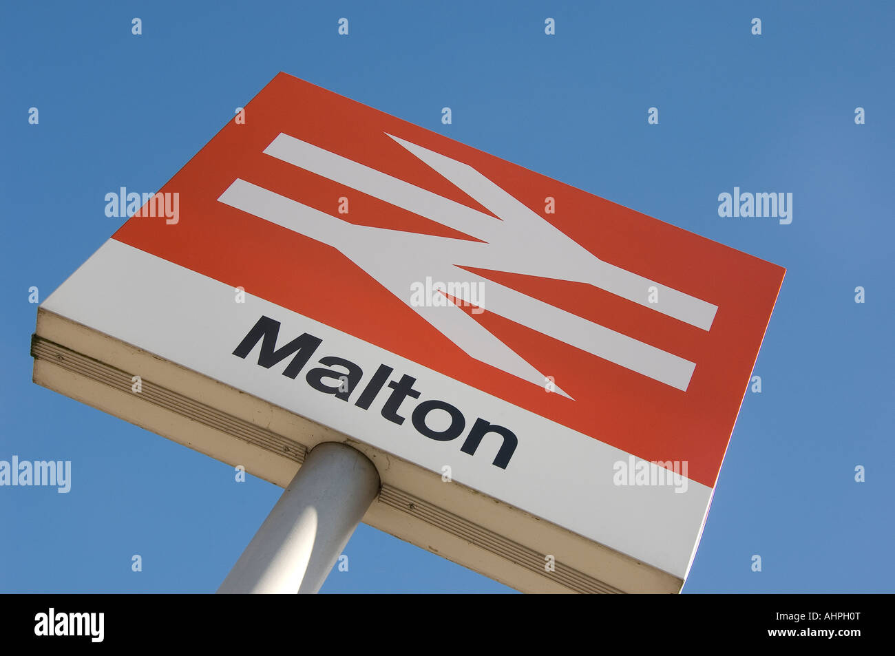 Sign at Malton Railway Train Station North Yorkshire England UK United ...