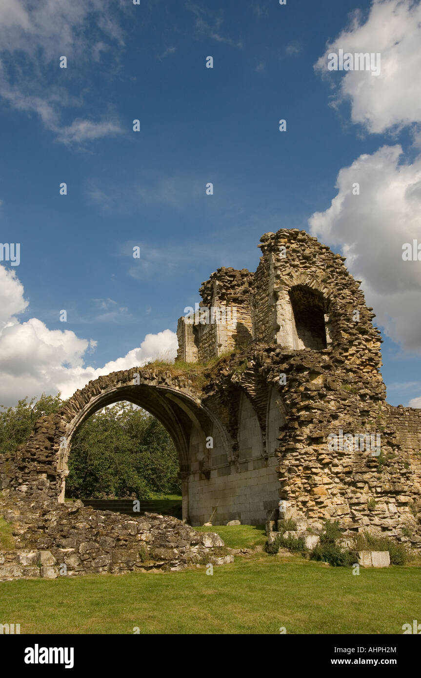 Ruins of Kirkham Priory in summer North Yorkshire England UK United ...