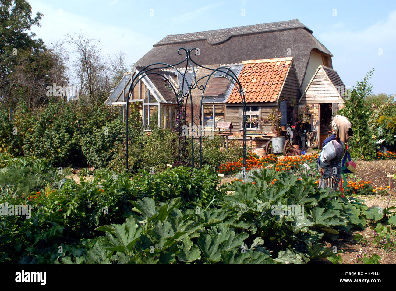 Traditional English country rural farm and vegetable garden Stock Photo ...