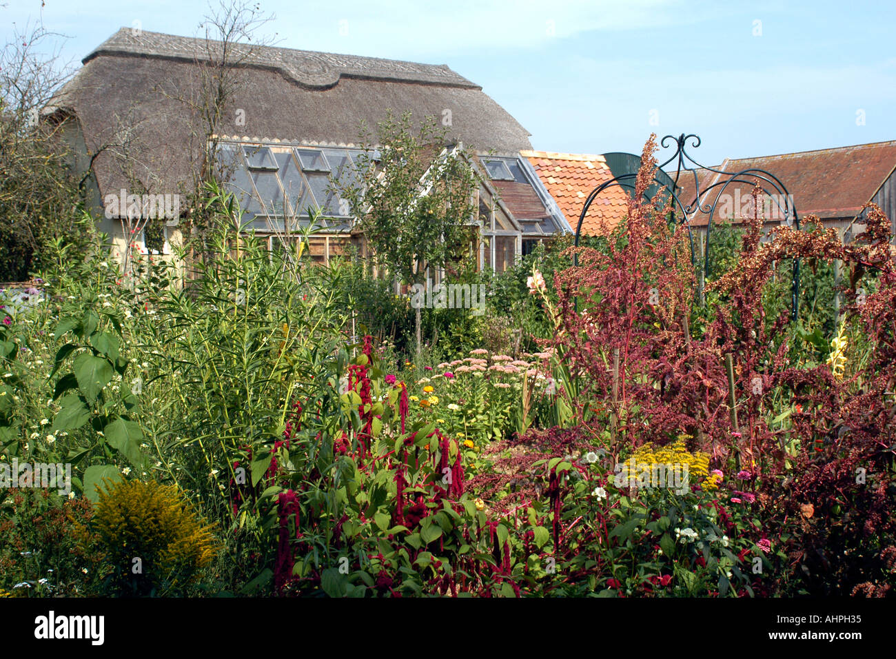 Traditional English country rural farm and vegetable garden Stock Photo ...