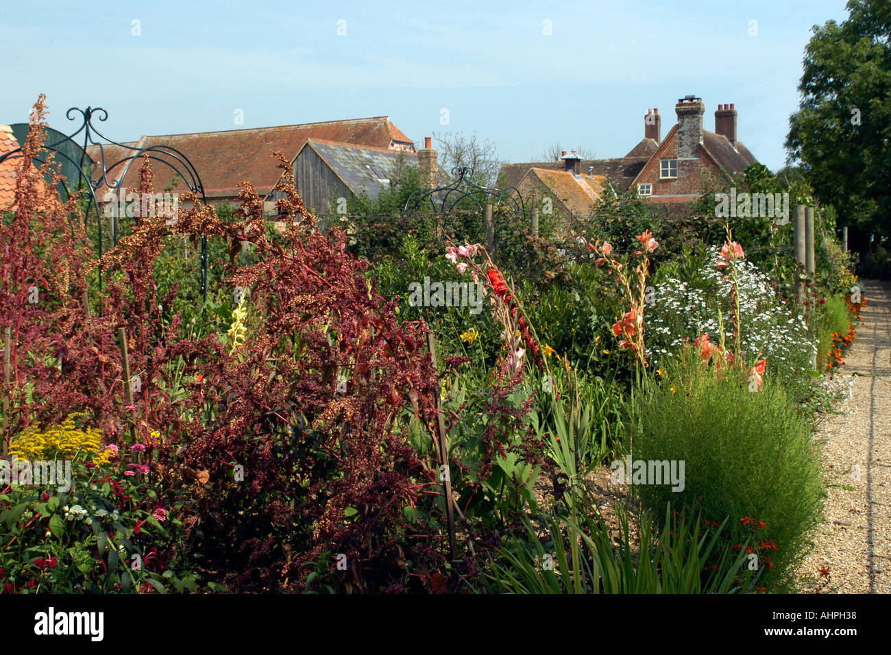 Traditional English country rural farm and vegetable garden Stock Photo ...