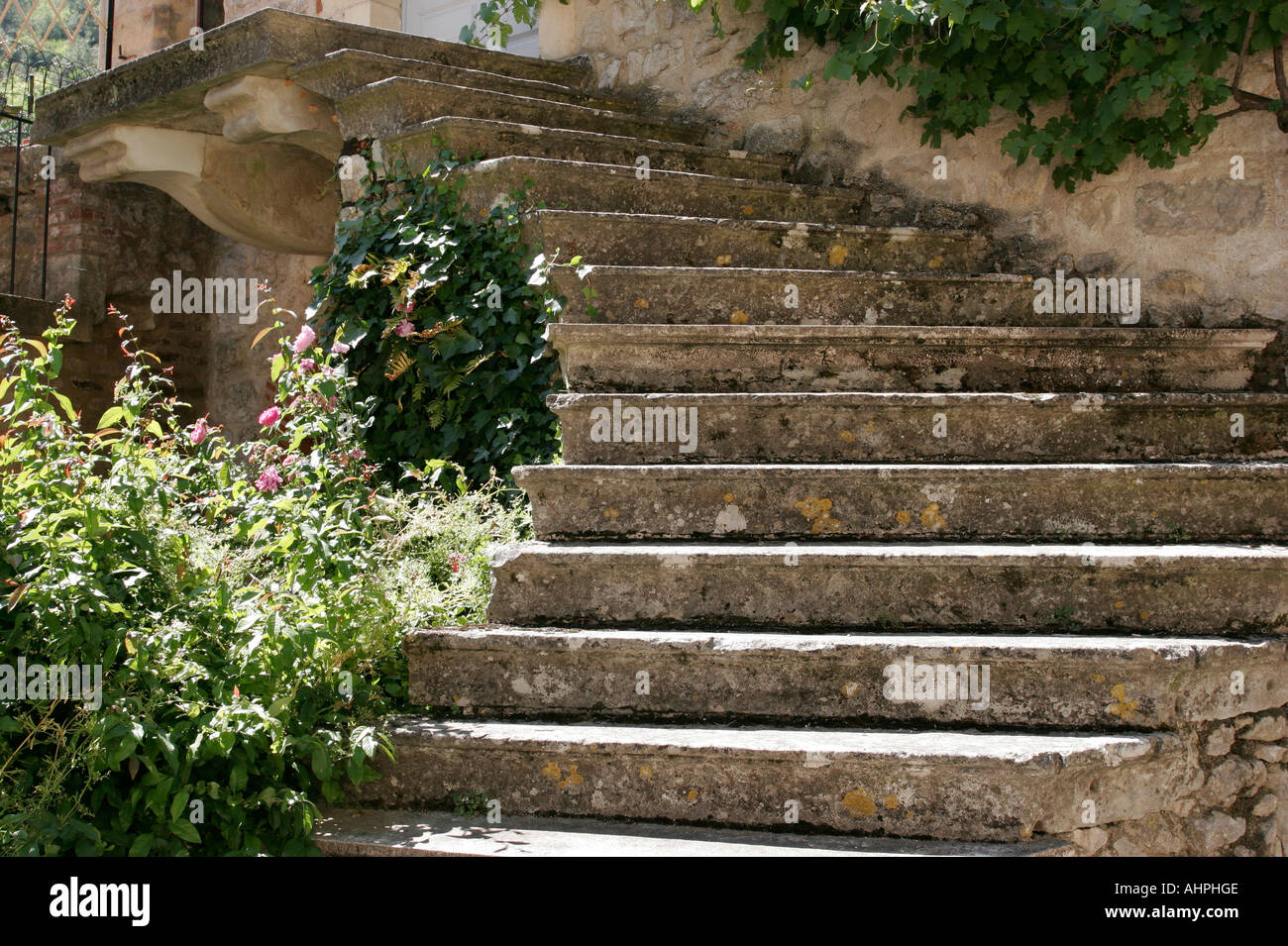 Curved stone steps, France Stock Photo - Alamy