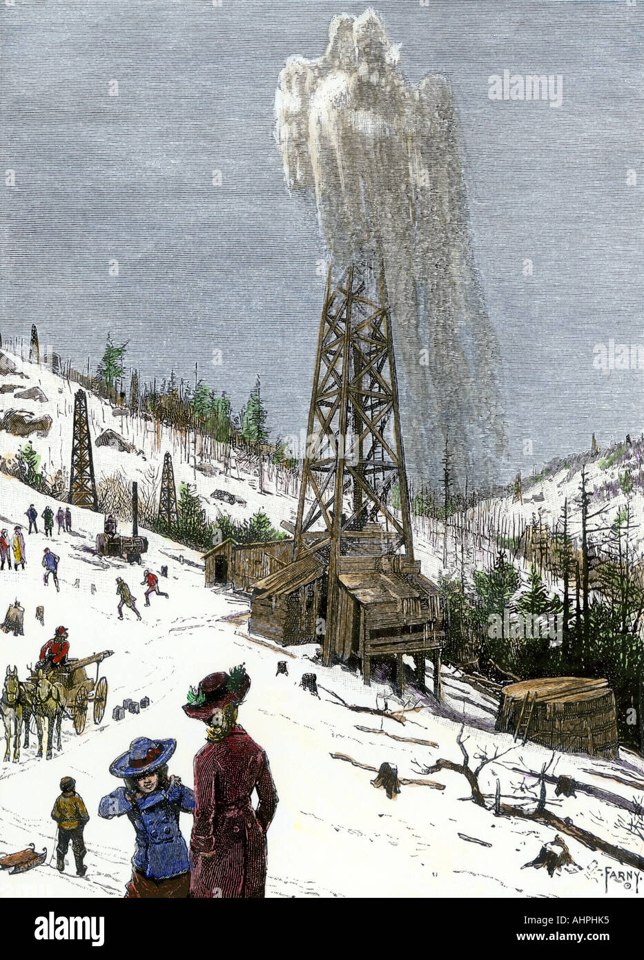 Oil Well Gusher Stock Photos & Oil Well Gusher Stock Images - Alamy