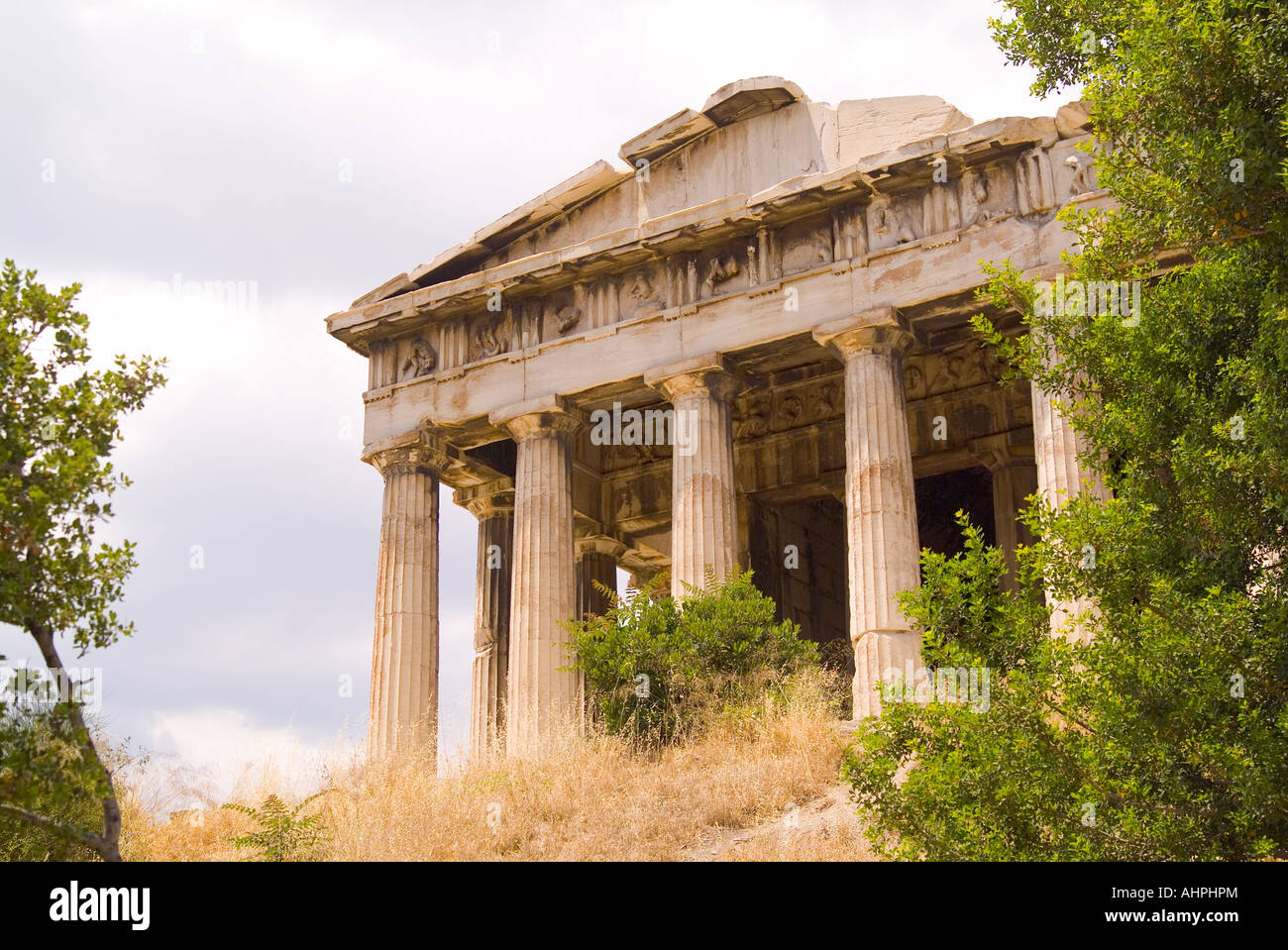 Greek Columns Temple Stock Photo - Alamy