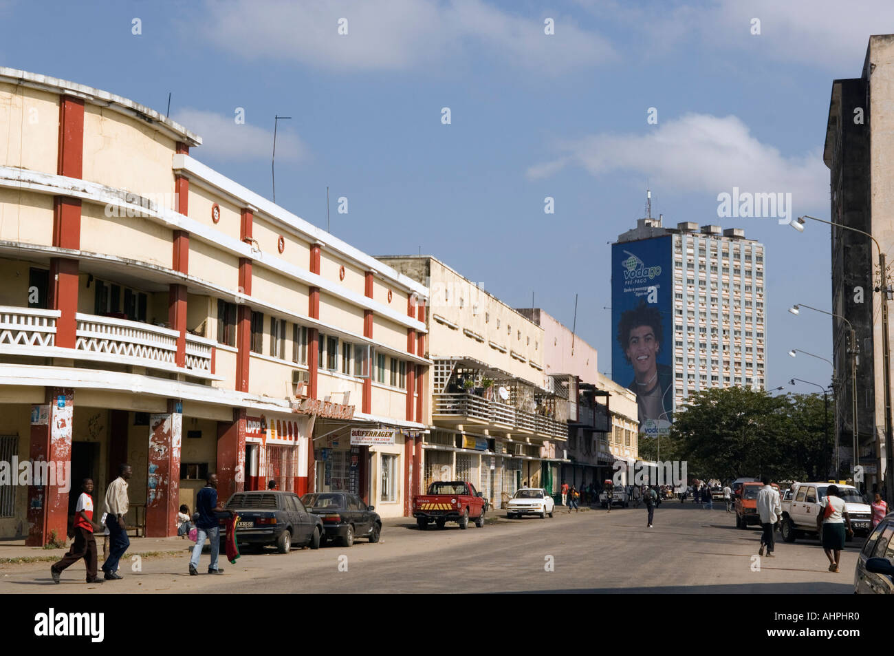 Corner shop with curved facade with art deco influence, Beira ...