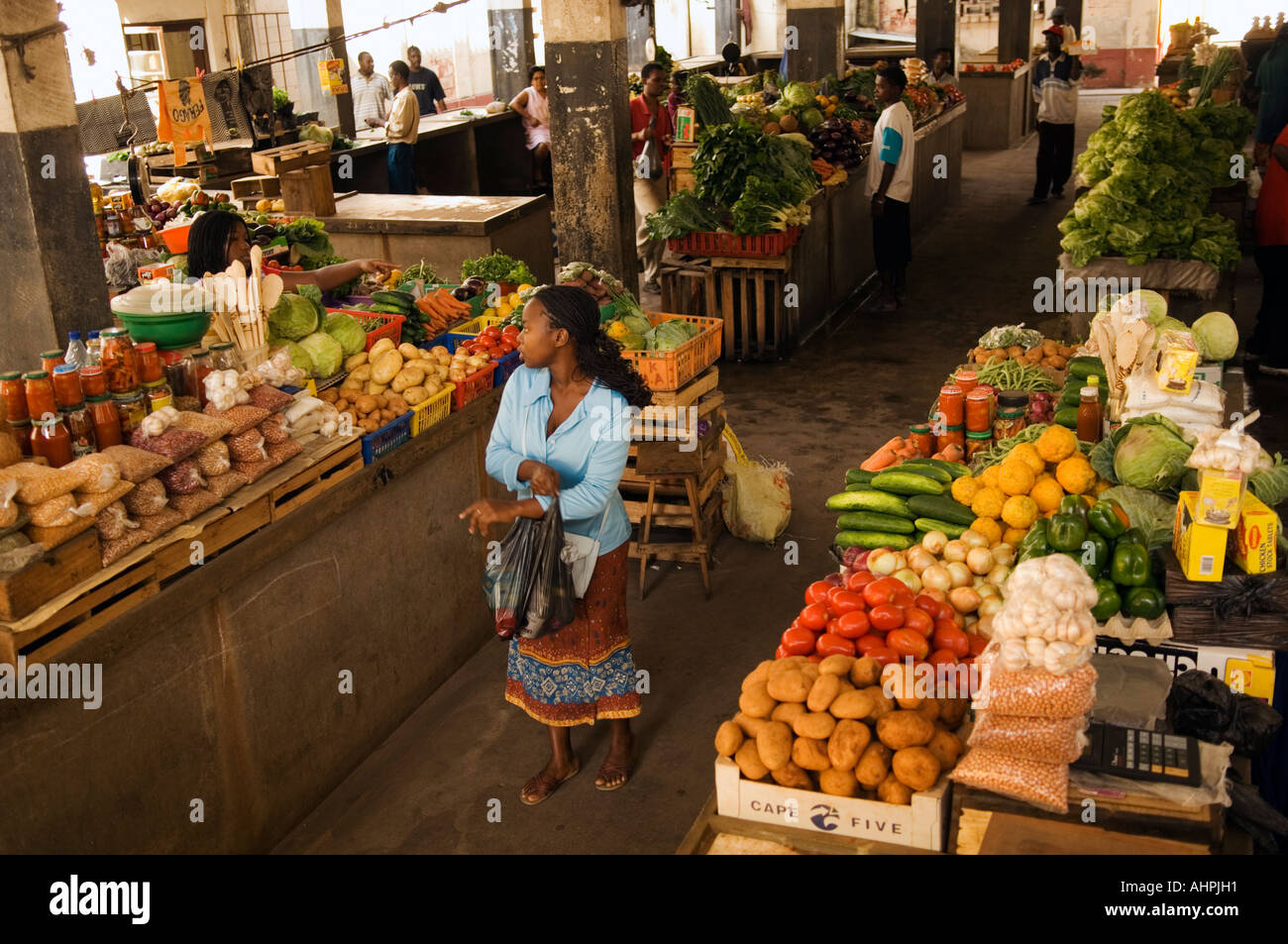the City Market is housed in the old fort and jail, Beira, Mozambique ...