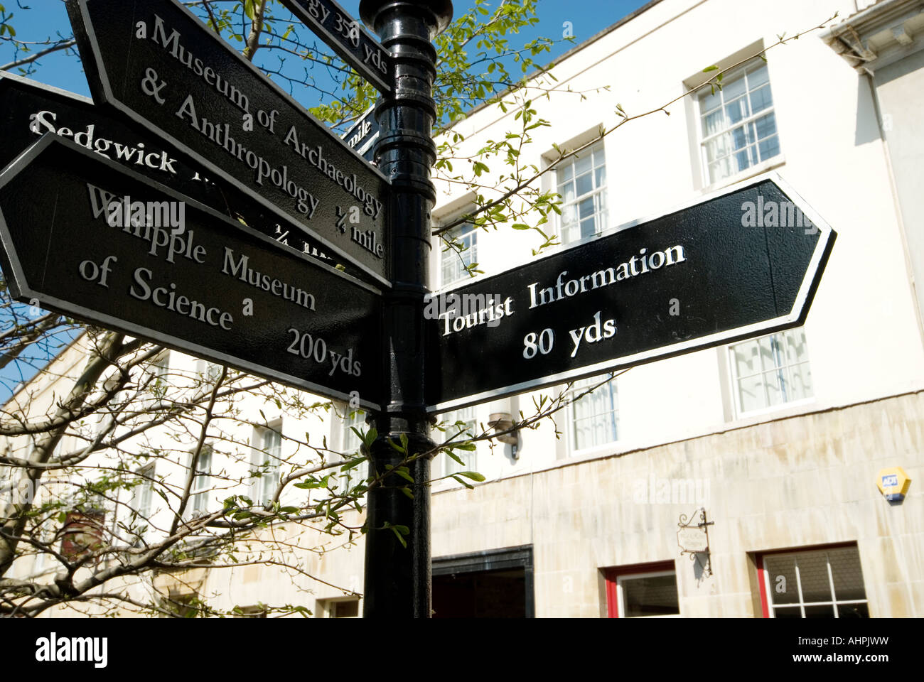 Tourist Information Sign in Cambridge Stock Photo - Alamy