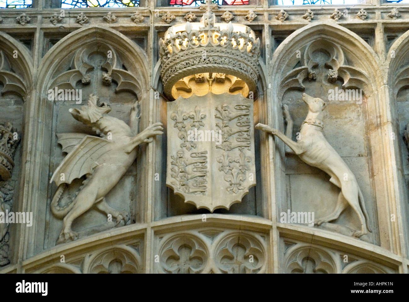 Crest King's College Chapel Stock Photo - Alamy