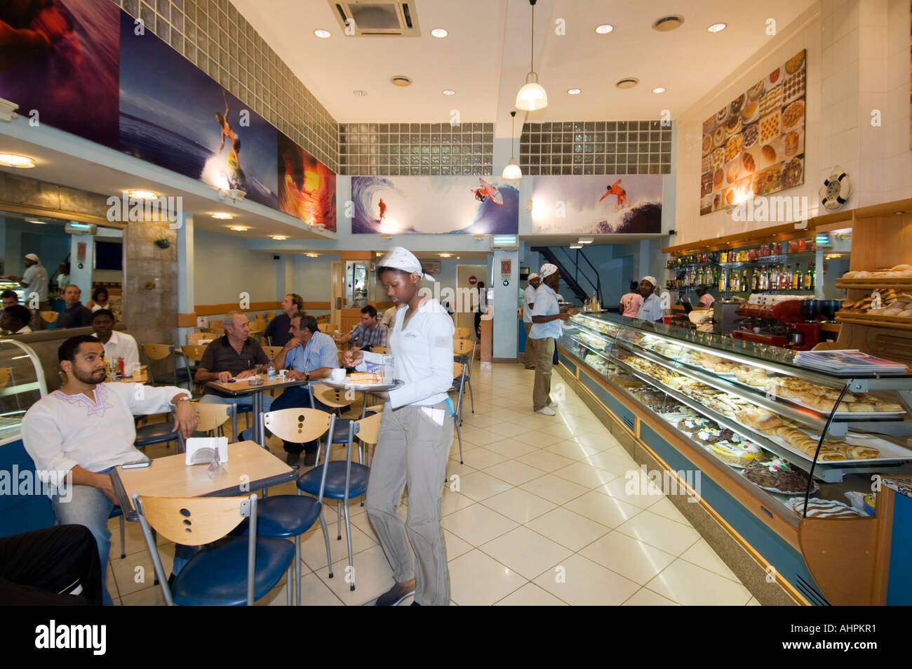Coffee shop pastelaria, Maputo, Mozambique Stock Photo - Alamy