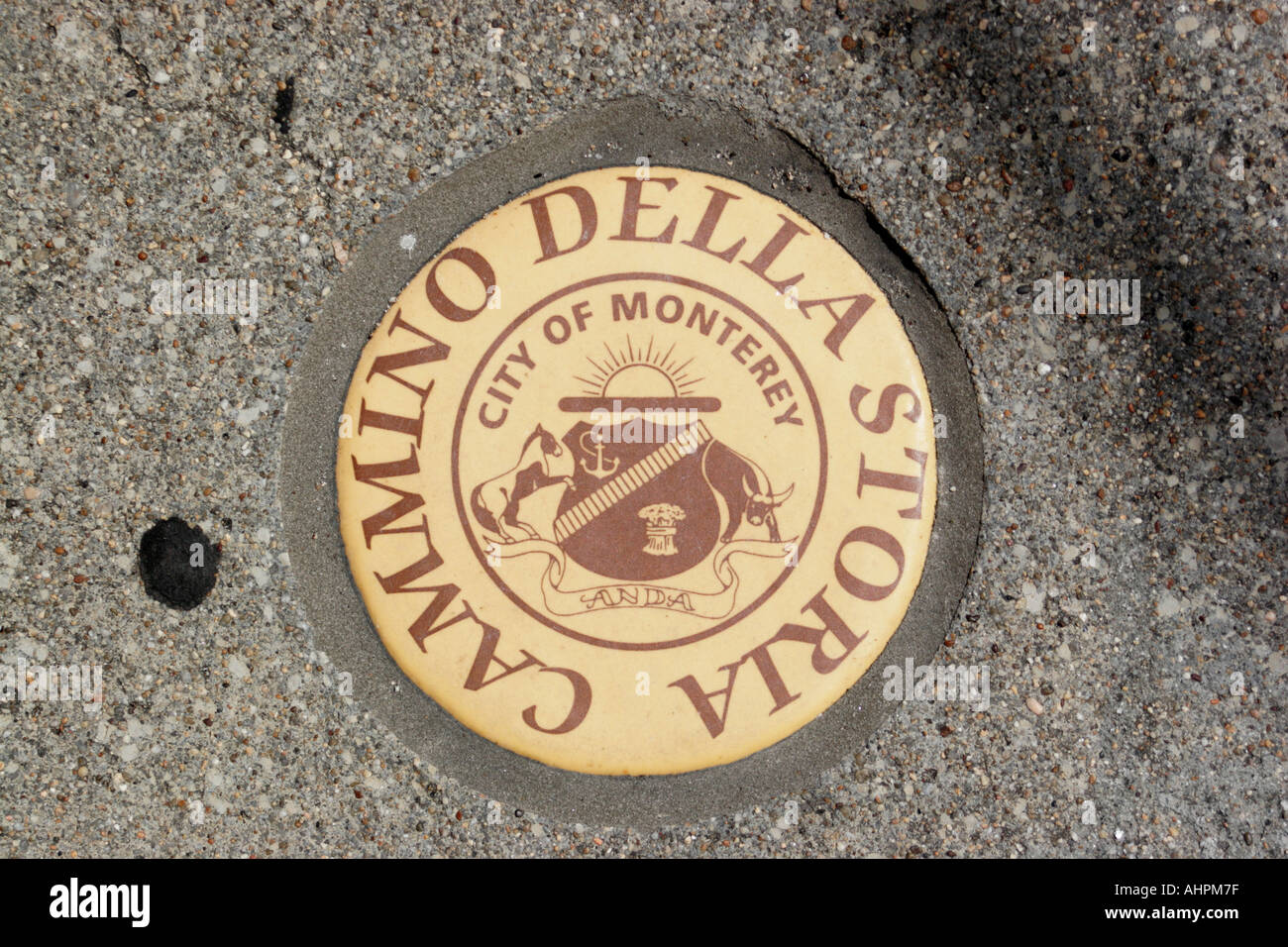 Monterey California USA City of Monterey Walk of History pavement ...