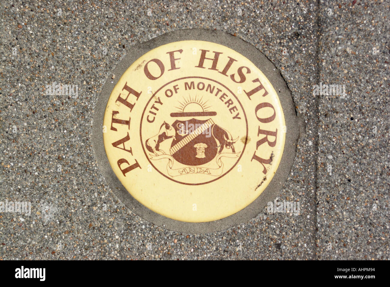 Monterey California USA City of Monterey Walk of History pavement ...