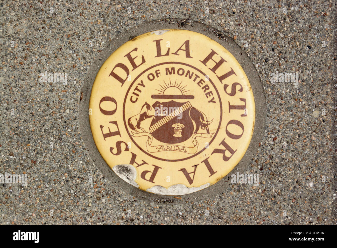 Monterey California USA City of Monterey Walk of History pavement ...