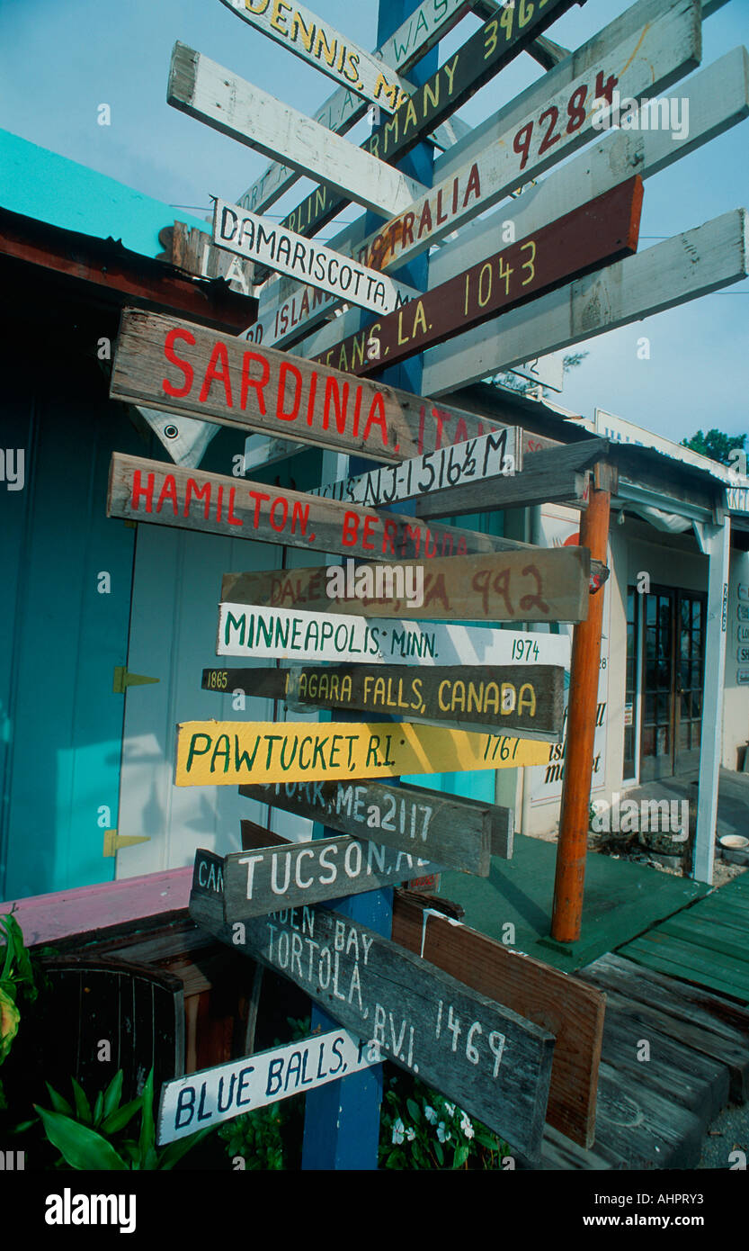 Direction signs in key west hi-res stock photography and images - Alamy