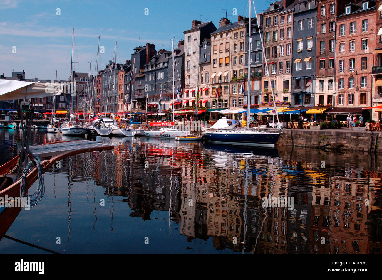 The pretty port of Honleur in the Normandy region of France Stock Photo ...