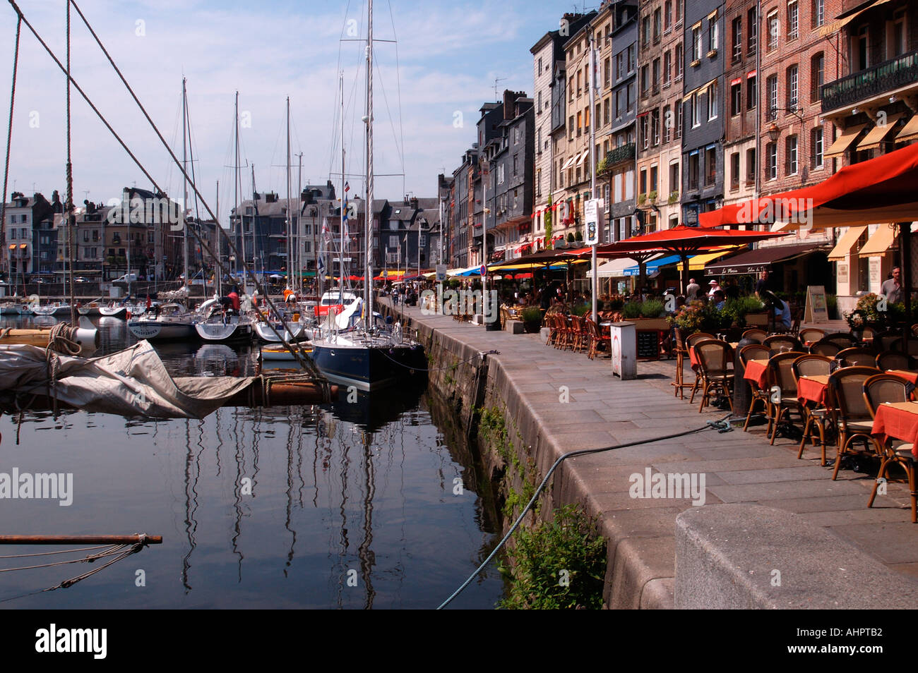 The pretty port of Honleur in the Normandy region of France Stock Photo ...