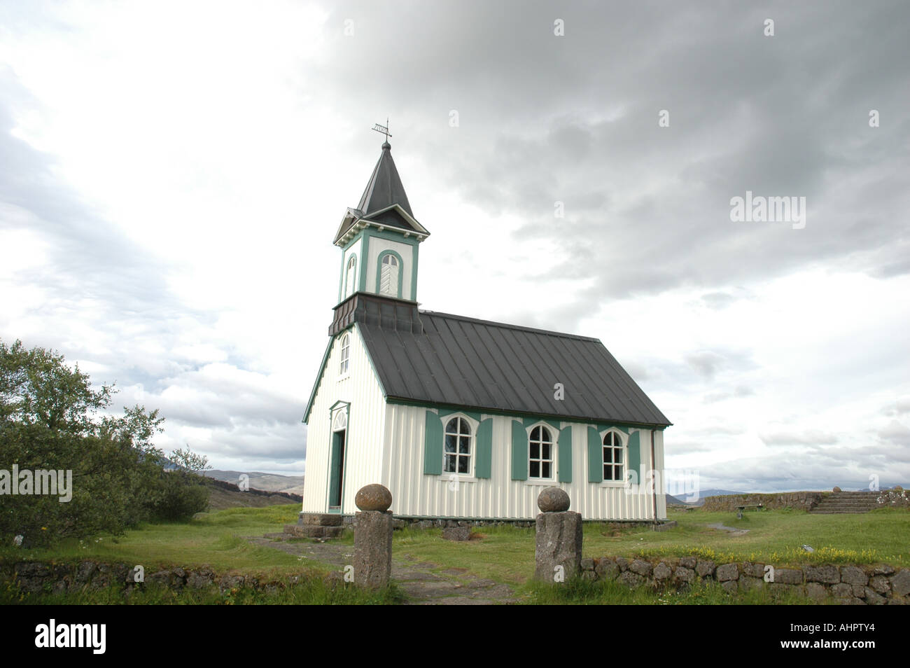 Thingvellir church, Iceland, Europe Stock Photo - Alamy