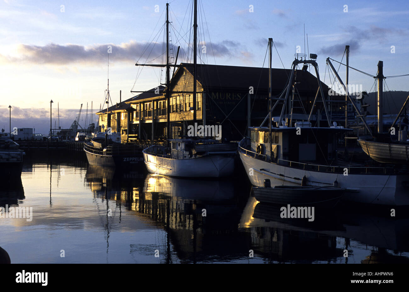 Fishing boats and mures seafood restaurant hi-res stock photography and ...