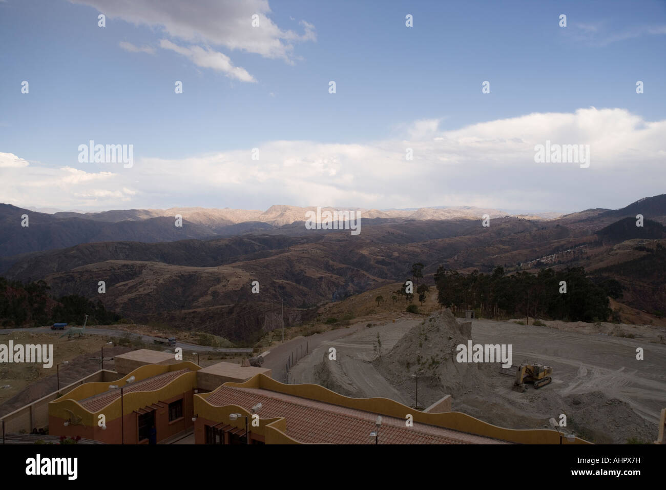 View of the Andes and Sucre from the Parque Cretacico, the Dinosaur ...