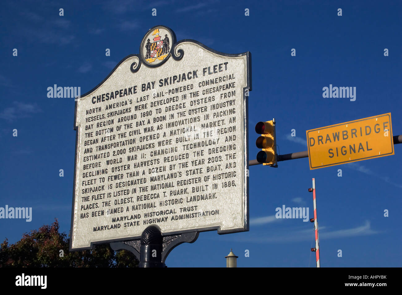 The sign at Knapp s Narrows Bridge describing the Chesapeake Bay ...