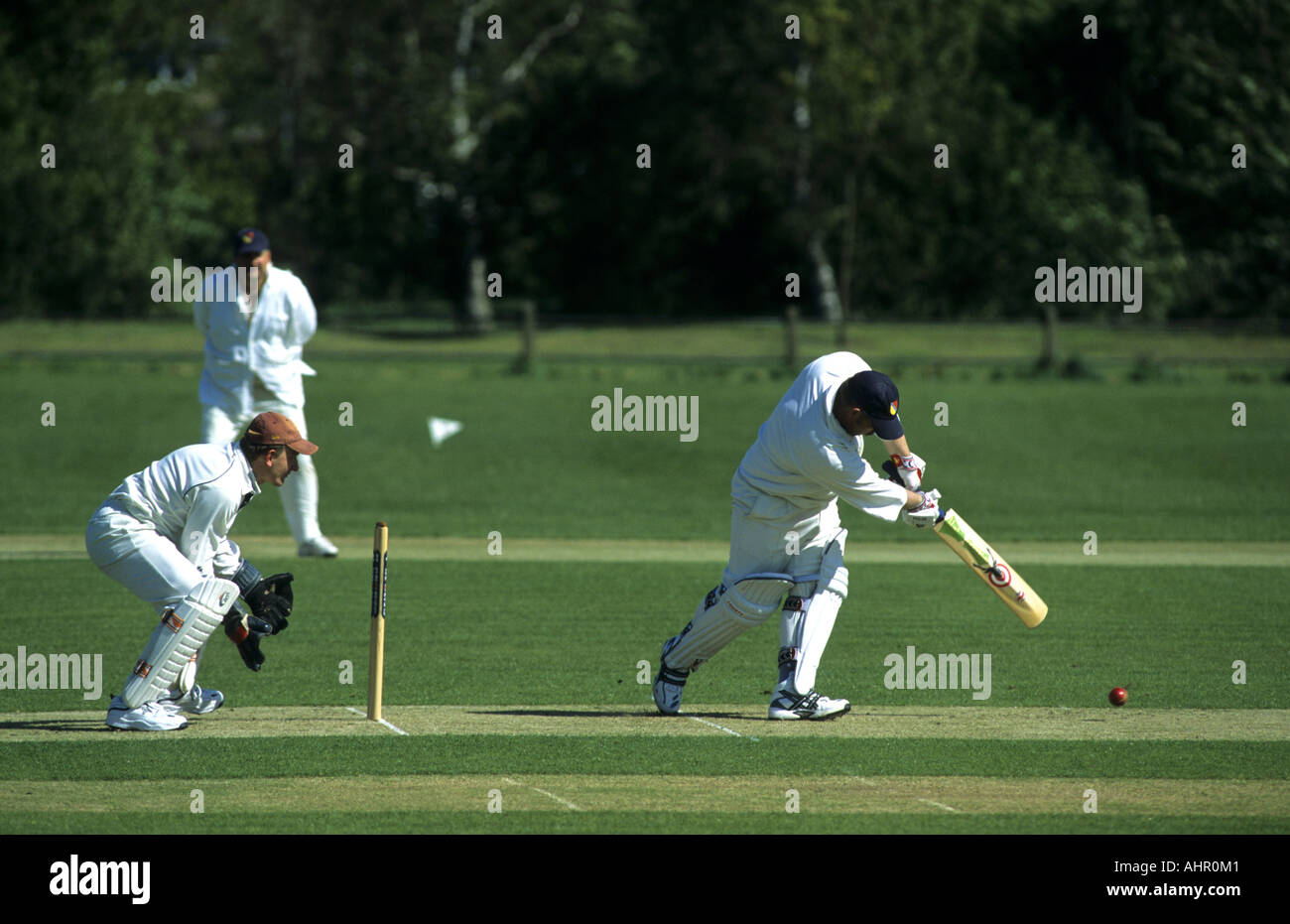 Cricket players in action hi-res stock photography and images - Alamy