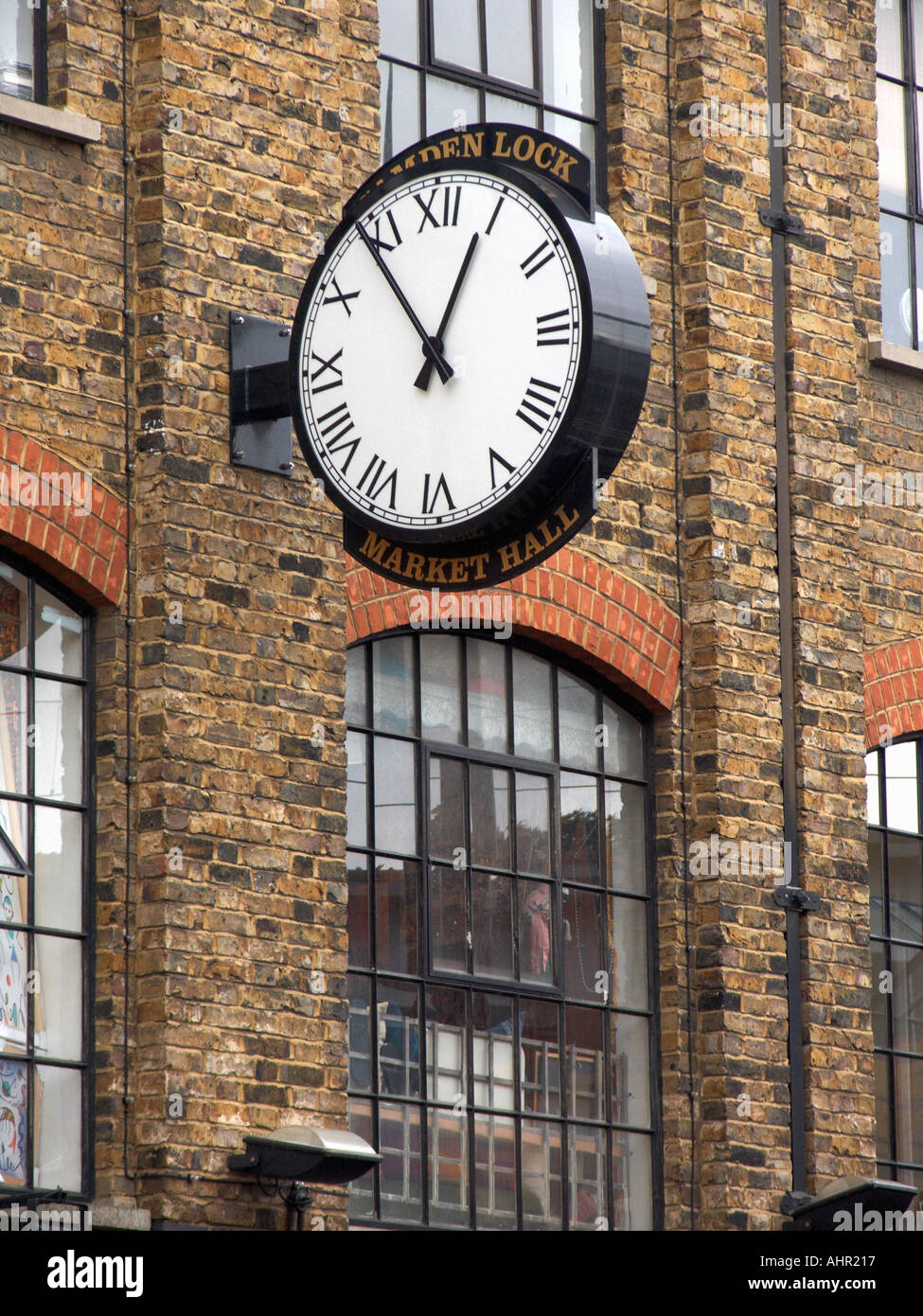 Clock Camden Lock Market Hall Camden Town London England UK Stock Photo ...