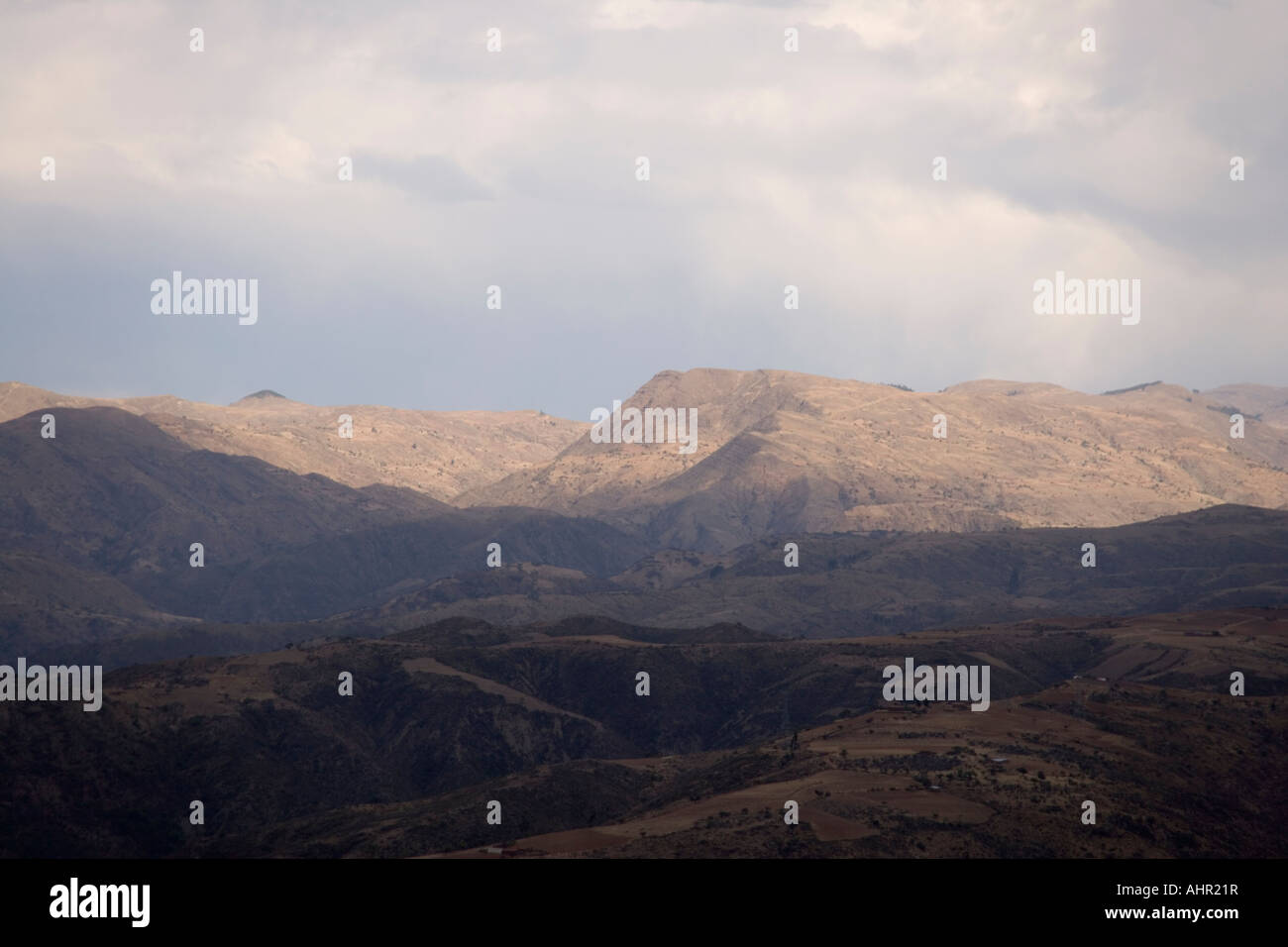 View of the Andes and Sucre from the Parque Cretacico, the Dinosaur ...