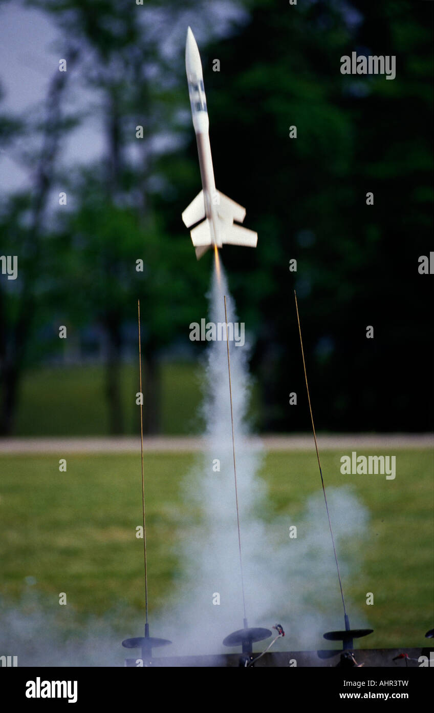 Huntsville, AL. Space Camp Campers launch their homemade rocket Stock ...