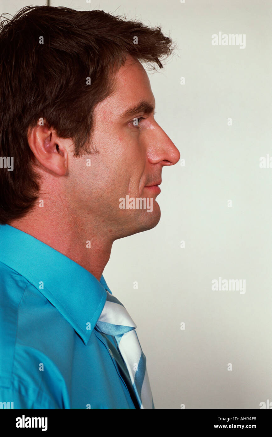 Profile of a mid adult man Stock Photo - Alamy