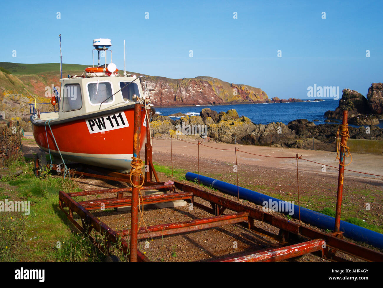 St Abbs fishing village, Scottish Borders UK Stock Photo - Alamy