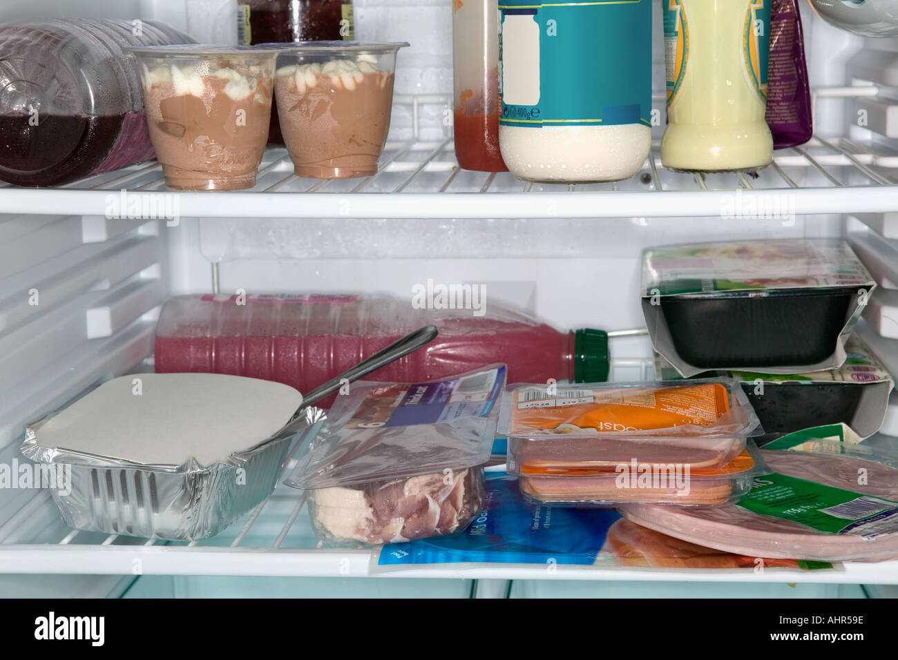 Food in a refrigerator Stock Photo - Alamy