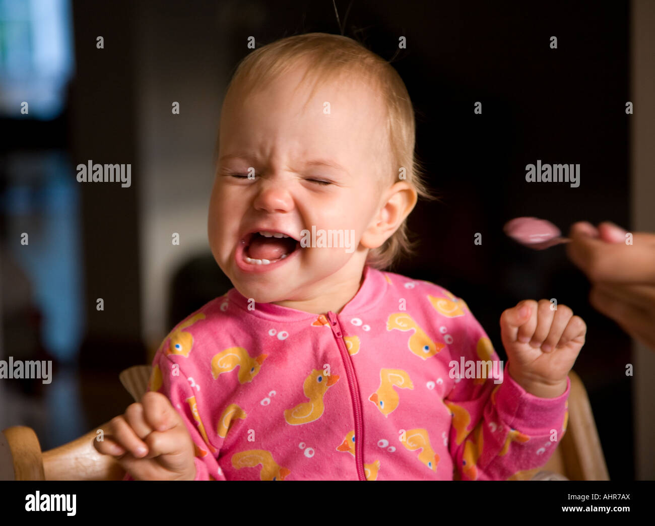 Toddler refusing to eat Stock Photo - Alamy