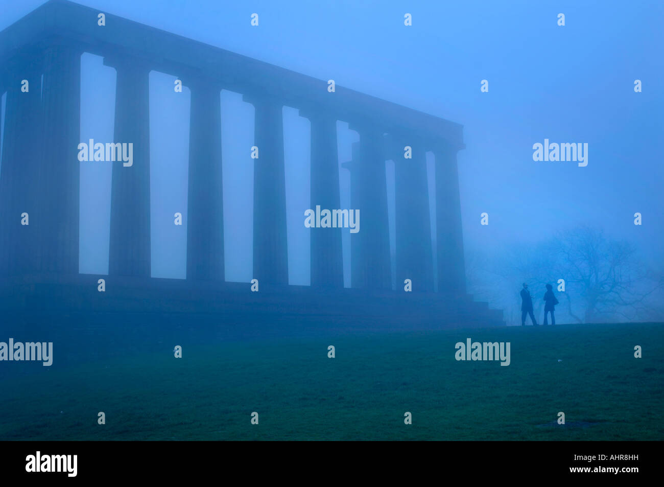 Carlton Hill Edinburgh in a fog Stock Photo - Alamy