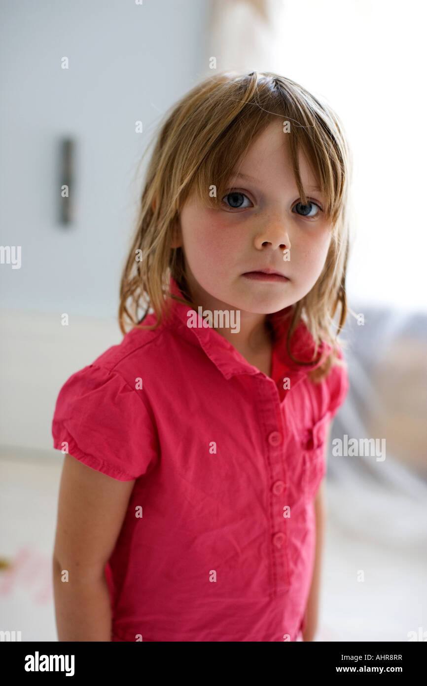 serious portrait of girl Stock Photo - Alamy