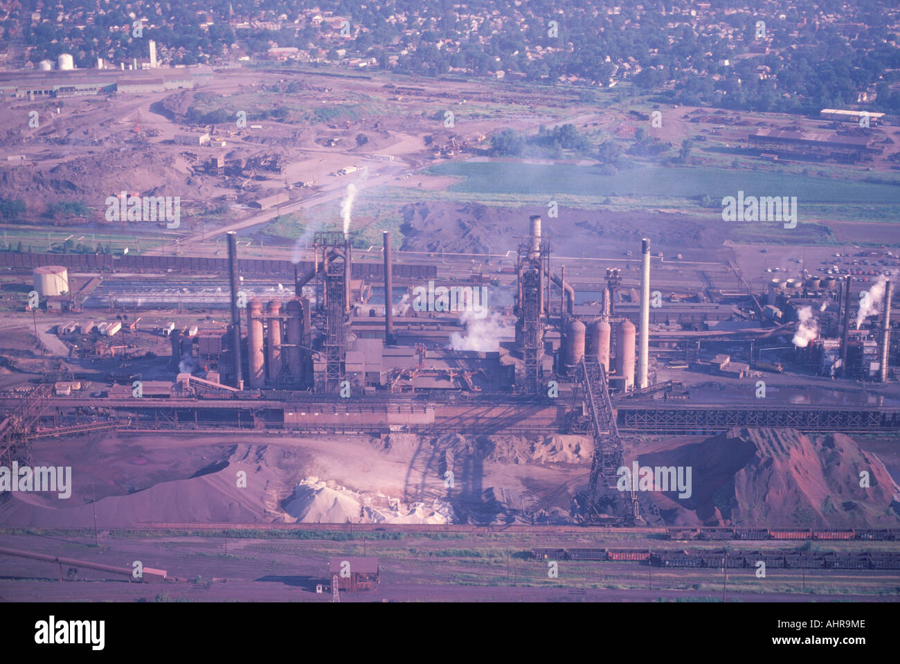 An aerial view of a factory in East St Louis Illinois Stock Photo - Alamy