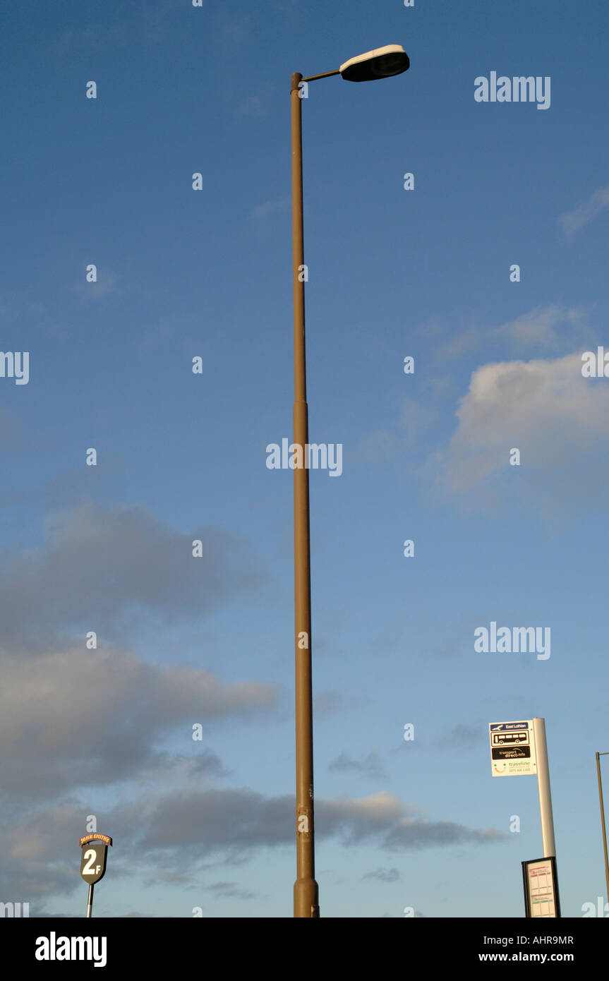 Lamp post bus stop race course post form an abstract composition in ...