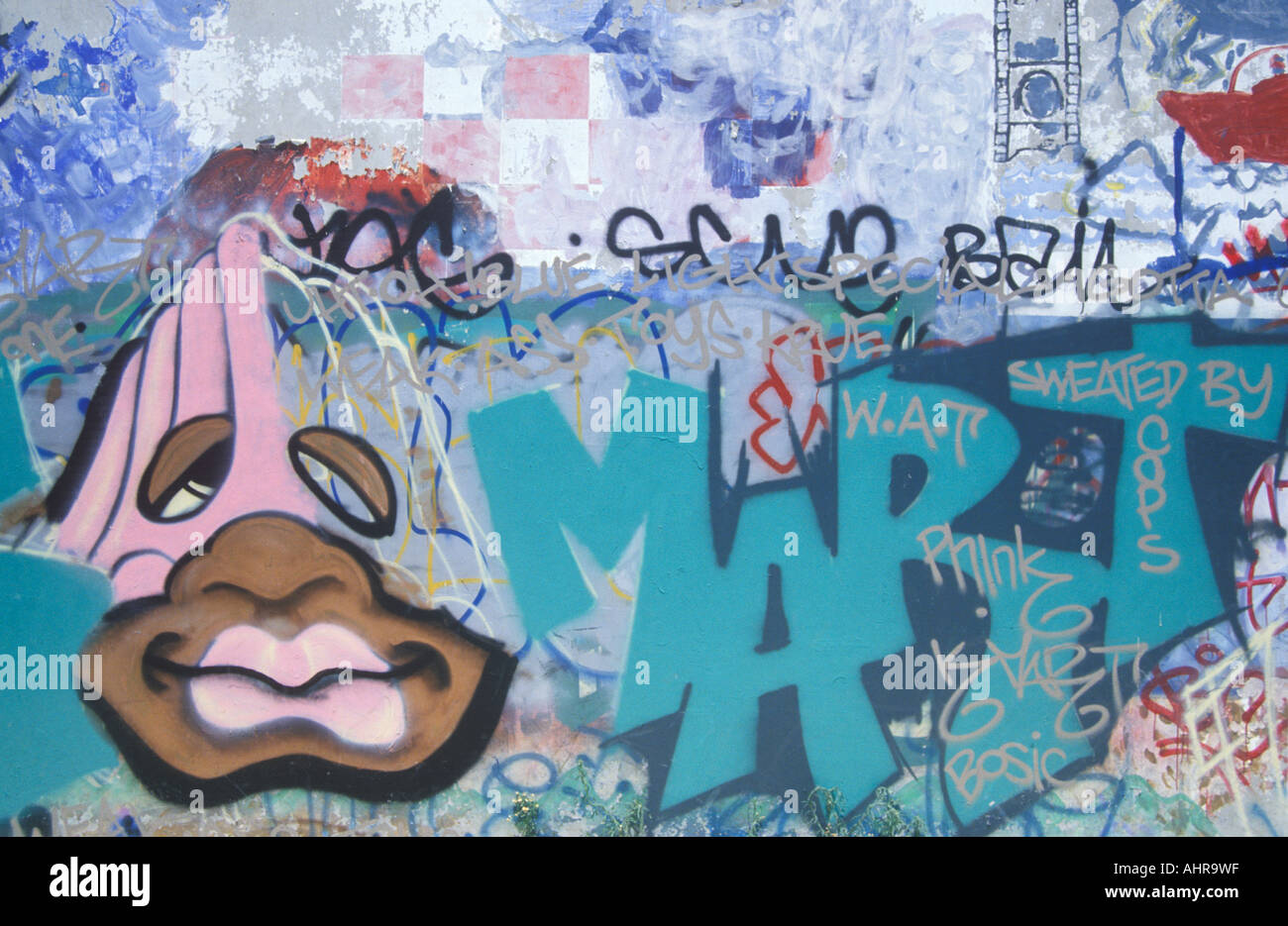 Graffiti of Street Life USA Stock Photo - Alamy