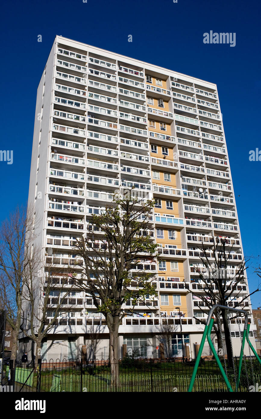 Social housing block of flats in London Stock Photo - Alamy