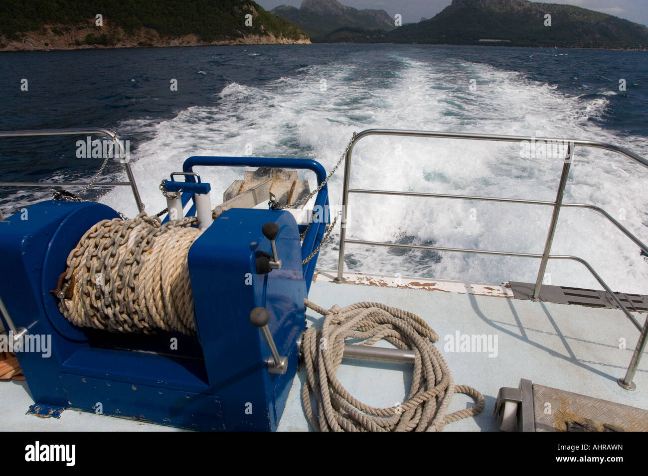 Water splash, view from a boat Stock Photo - Alamy