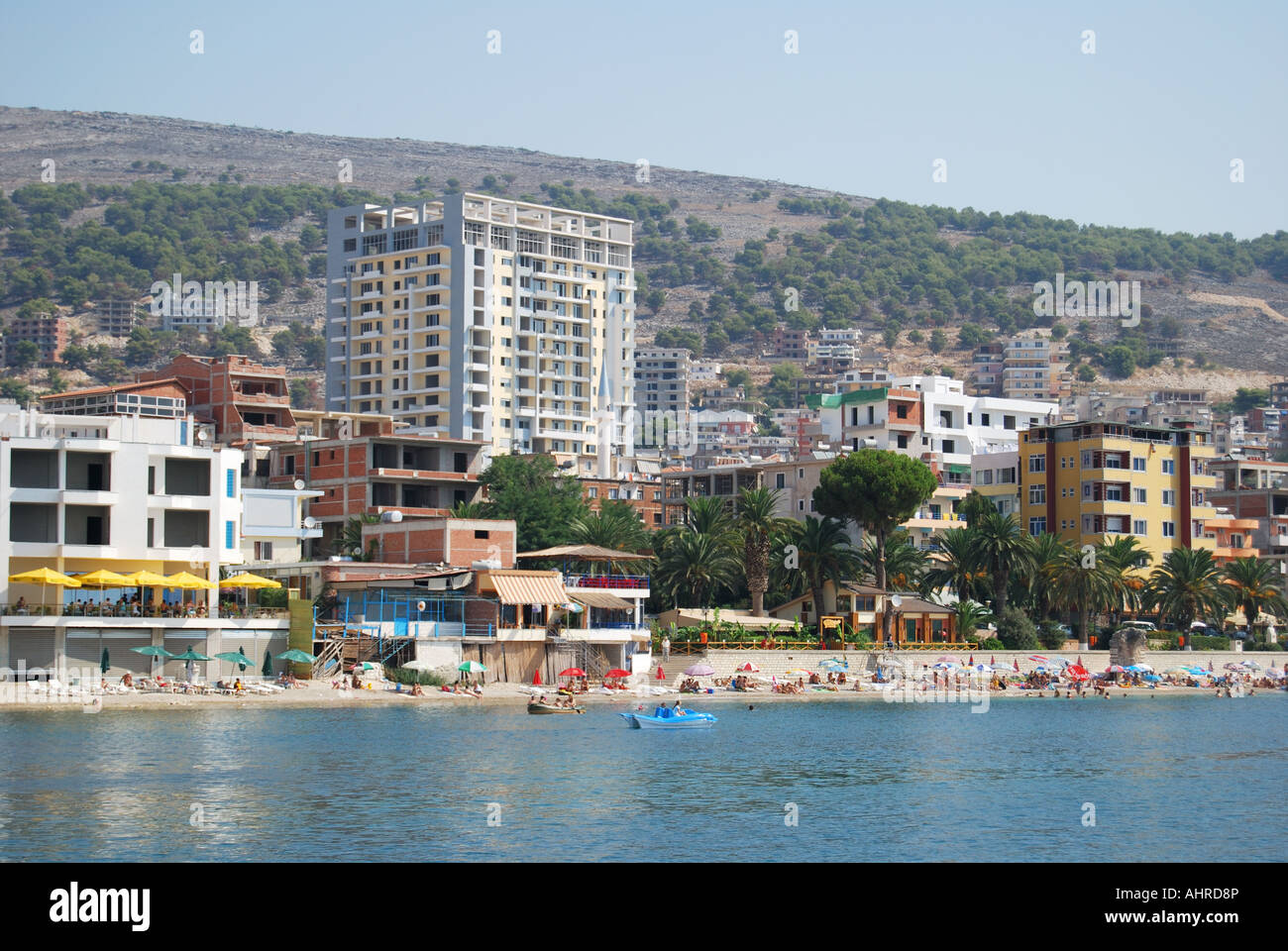 Saranda Beach, Saranda, Vlorë County, Albania Stock Photo - Alamy