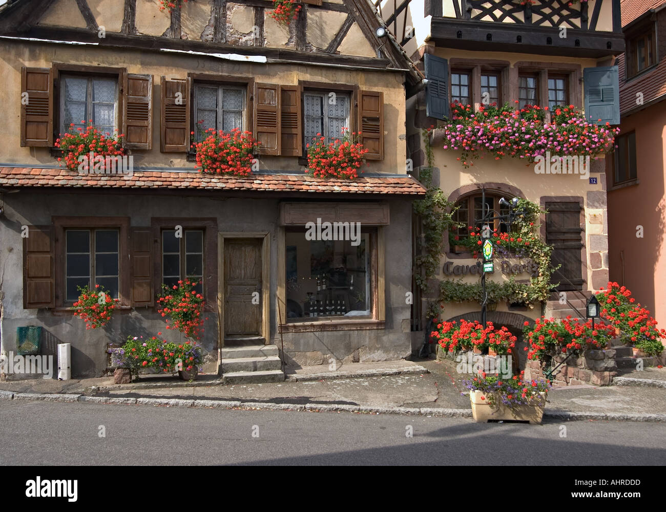 Old timbered buildings in Dambach Alsace Stock Photo - Alamy