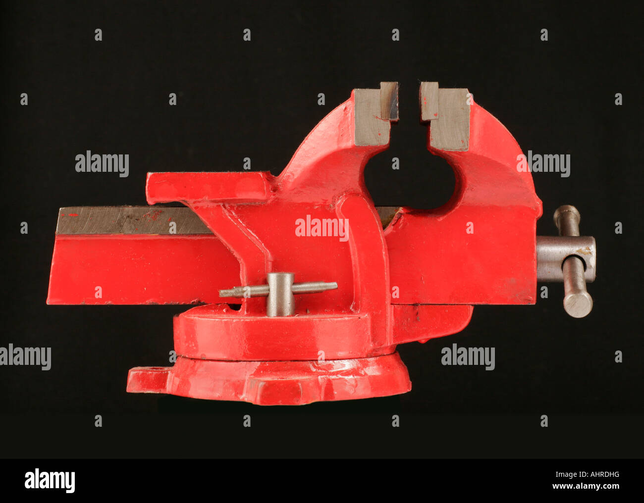 Red workshop vice Stock Photo - Alamy