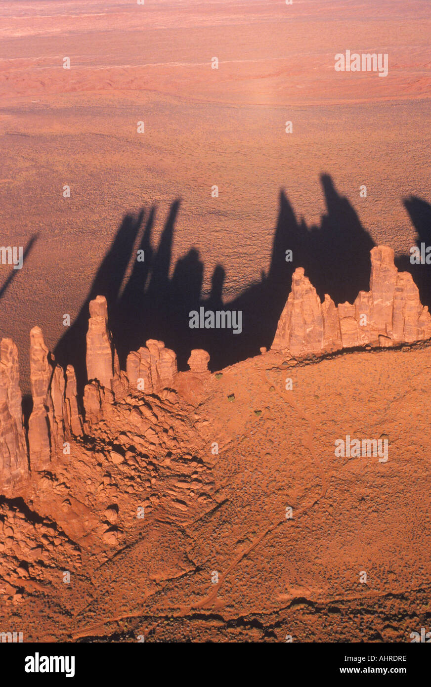 Aerial View of Monument Valley at Sunset Arizona Stock Photo - Alamy